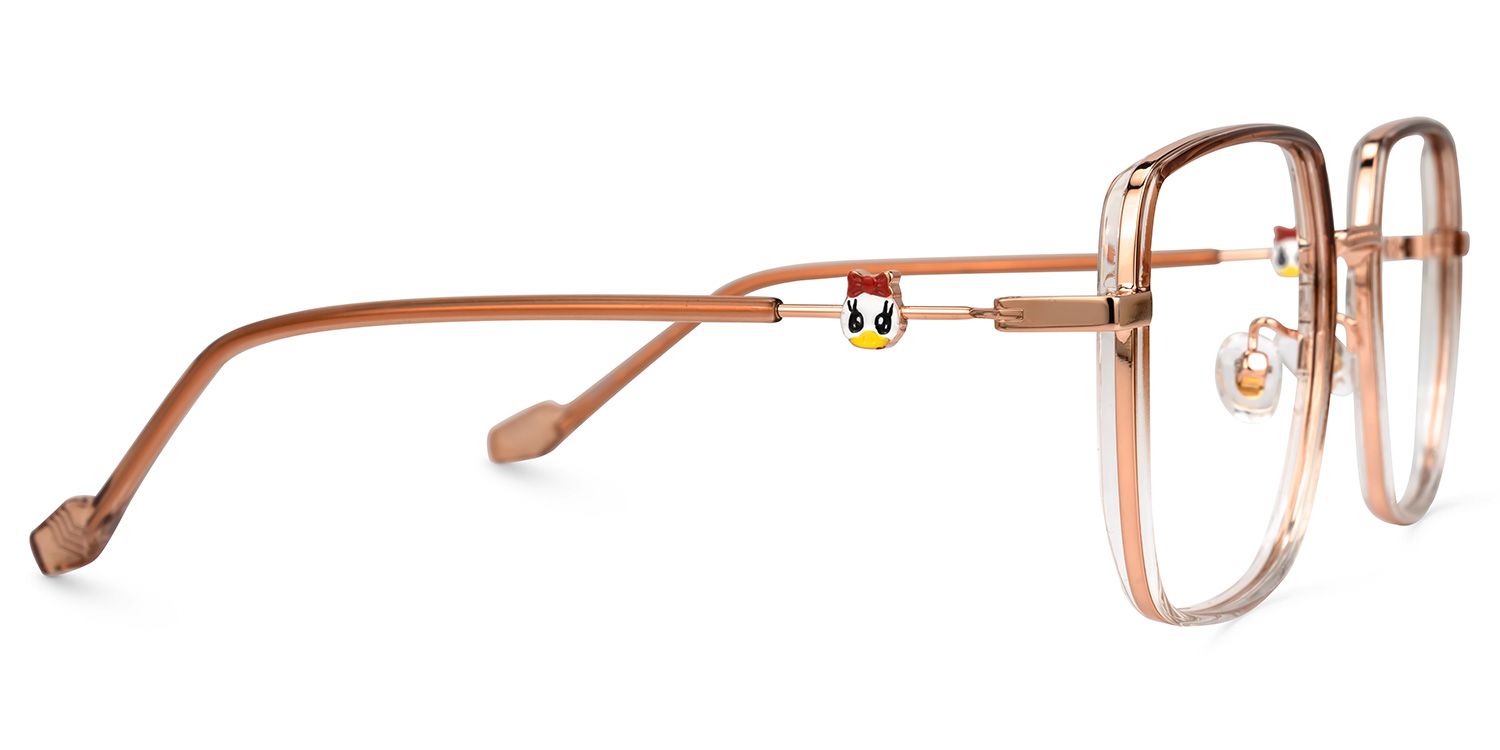 Daisy Braun Rechteckig Brille