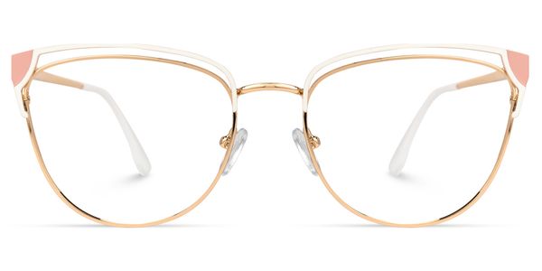 Alisha Rosa-weiß Cateye Brille