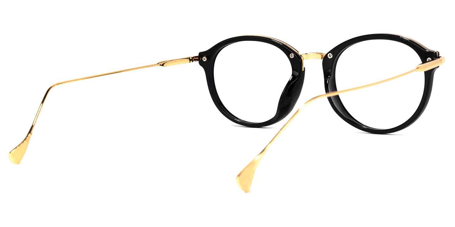 Waino Schwarz Rund Brille