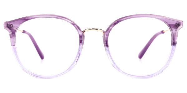 Adara Lila Klar Rund Brille